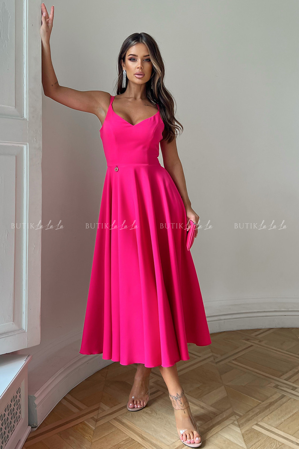 Sukienka neon róż Cameron - butiklalala.pl
