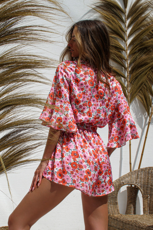 Kombinezon w kwiatowy print Lowers - butiklalala.pl