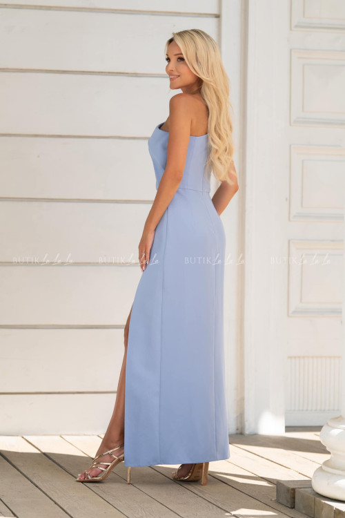 Sukienka maxi błękitna Violetta - butiklalala.pl
